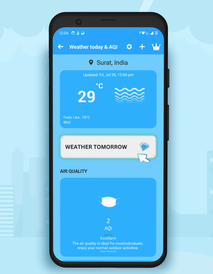 AQI and Weather Forecast || Android App || Java by dhavalpanasara | CodeCanyon